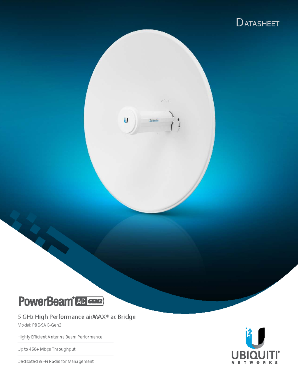 Datasheet: PowerBeam 5AC Gen 2 - High Performance Antenna - Studocu