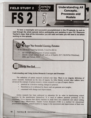 Field Study 01, Episode 01 - FIELD STUDY1 LEARNING EPISODE 1 The School ...