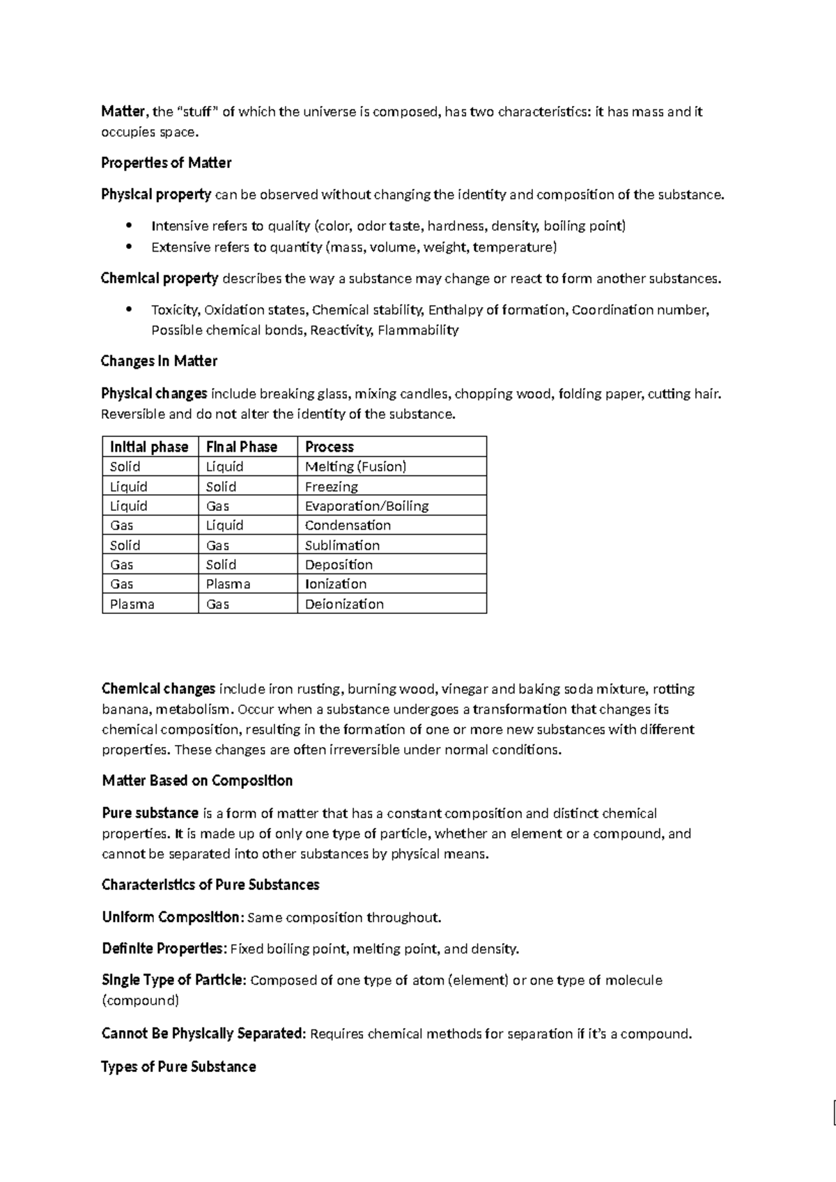 genchem1chemistry - Matter, the “stuff” of which the universe is ...