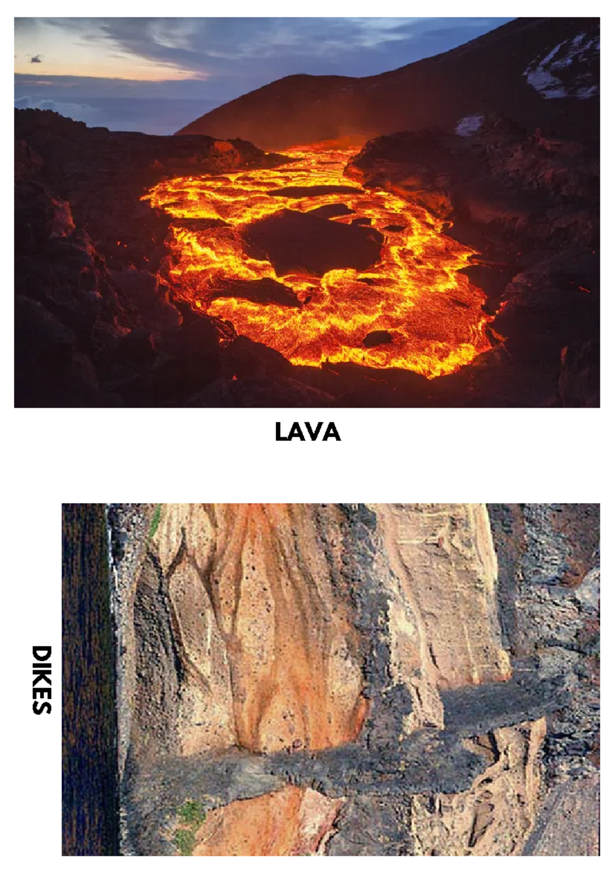 LAVA - Lava - LAVA DIKES SILLS CONDUIT Sills are horizontal intrusions ...