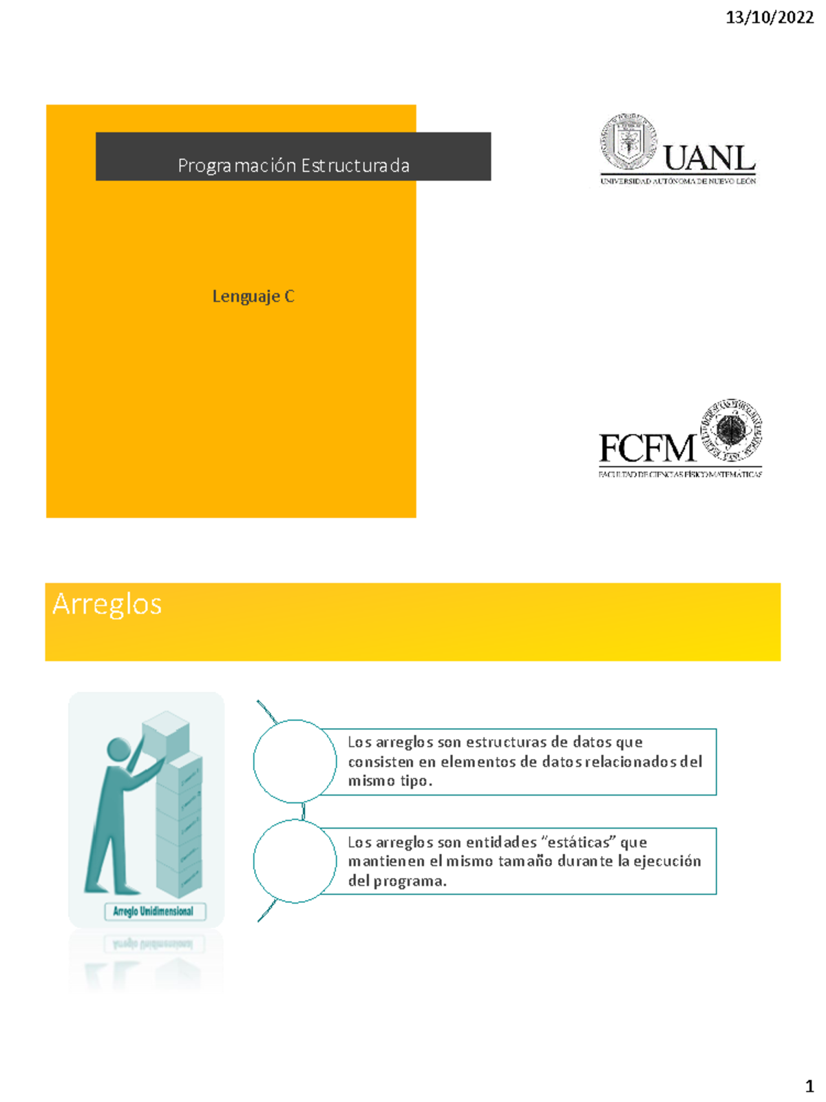 PE Etapa III - presentacion de temas - Programación Estructurada Lenguaje C Arreglos Los ...