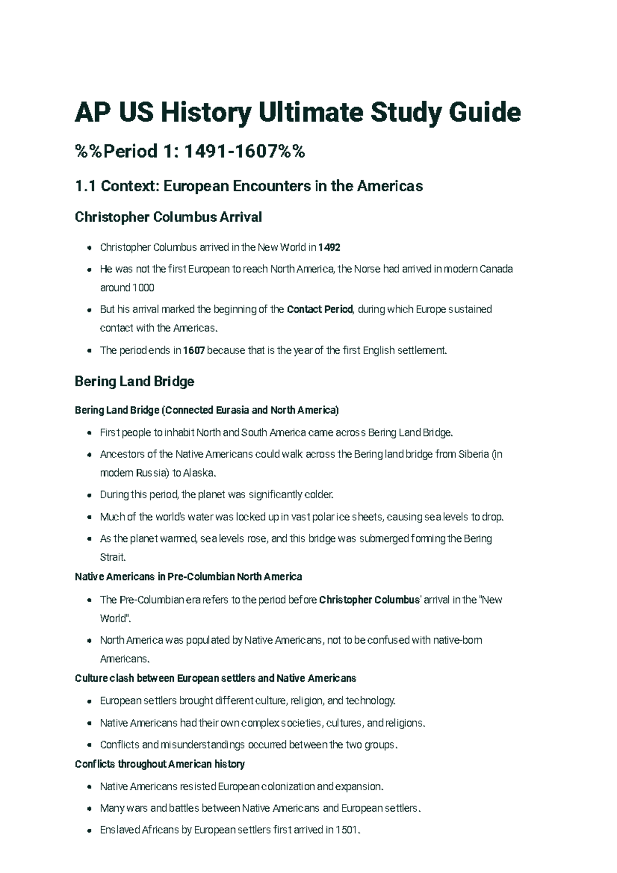 AP US History Study Guide: Key Events and Documents Overview - AP US ...
