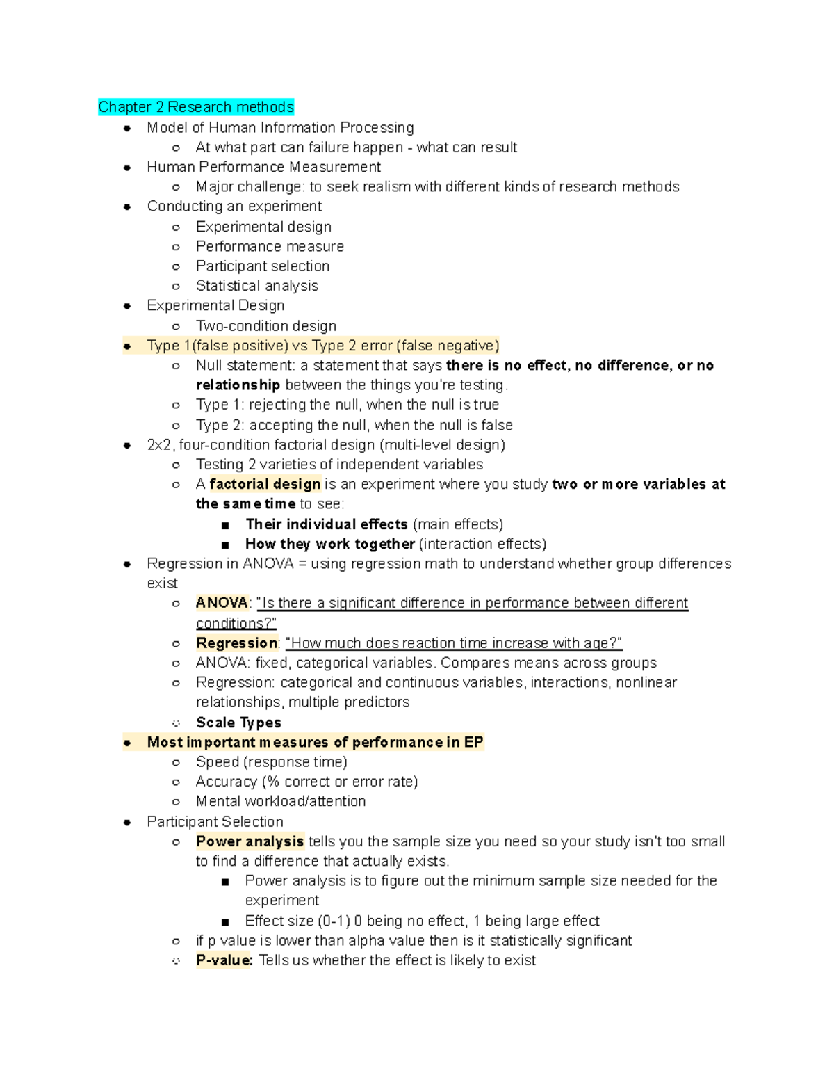 Chapter 2-4 Research Methods and Attention in Perception - Studocu