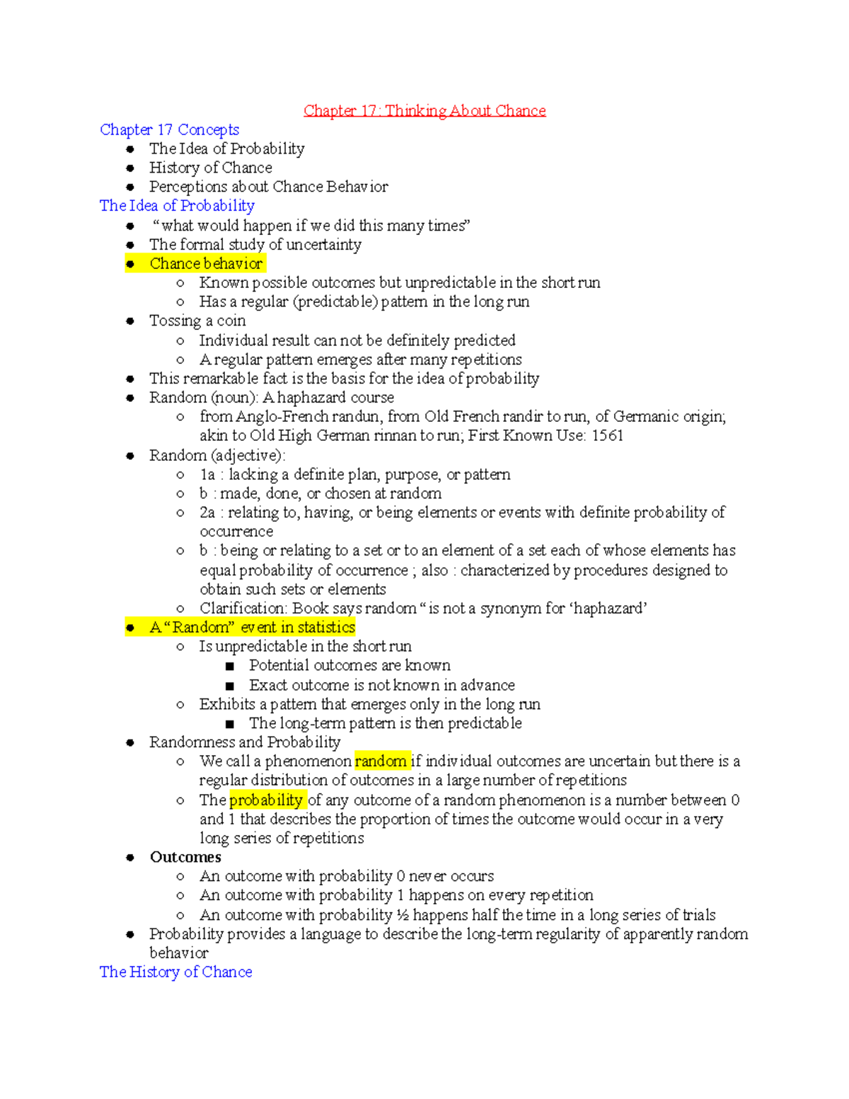 Chapter 17: Understanding Probability and Chance Behavior in Stats ...