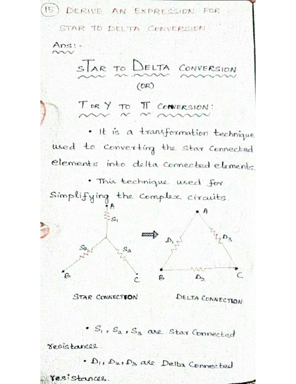 Star-Delta and Delta-Star Conversion with Current & Voltage Division ...