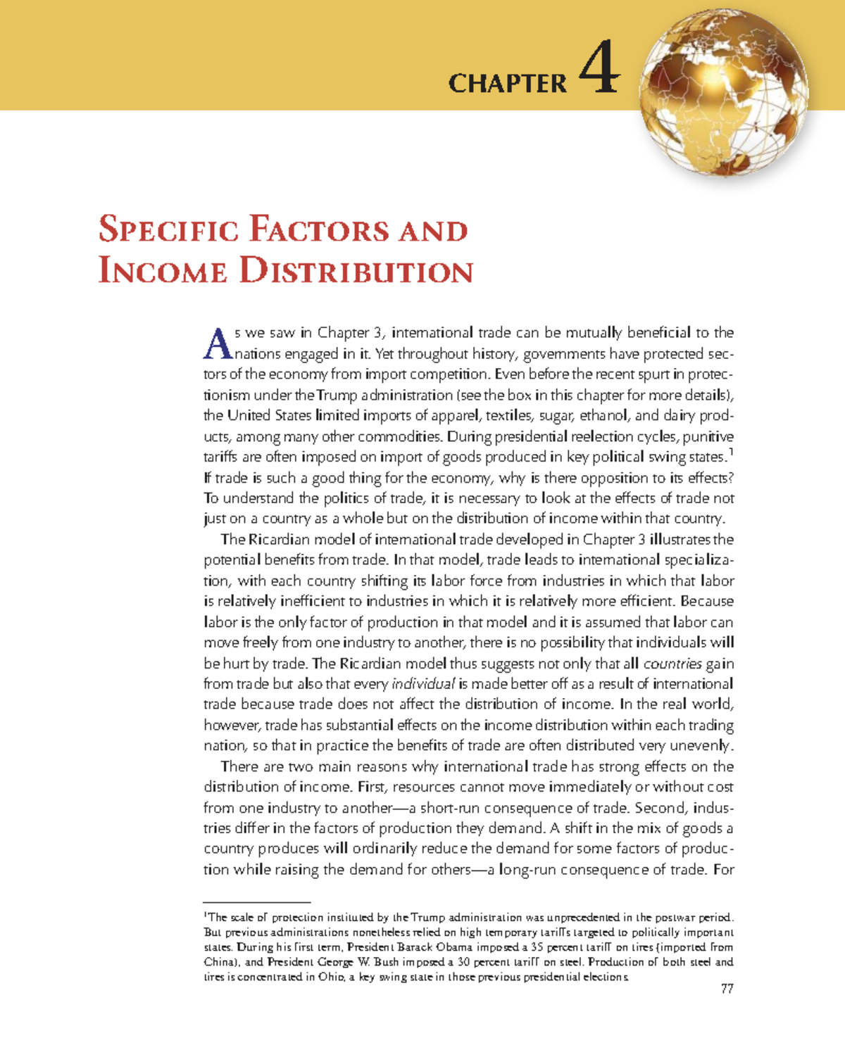CH4 - Specific Factors and Income Distribution: Analyzing Trade Impacts ...