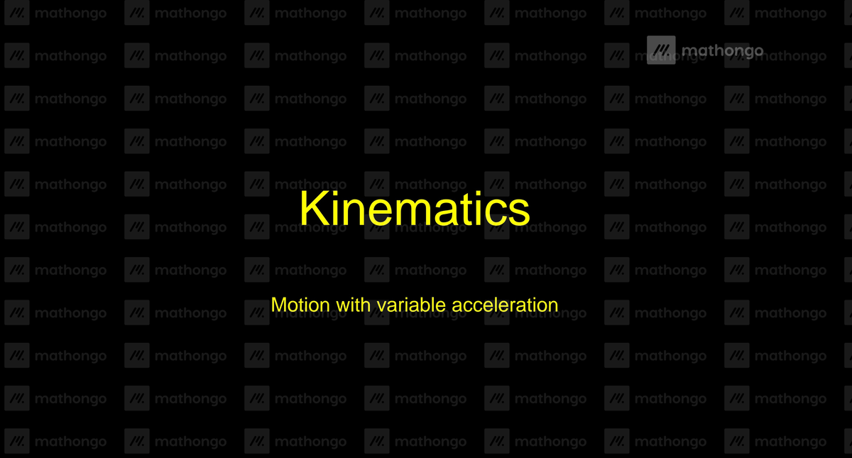 Kinematics 111: Non-Uniform Acceleration Motion in 1D Analysis - Studocu