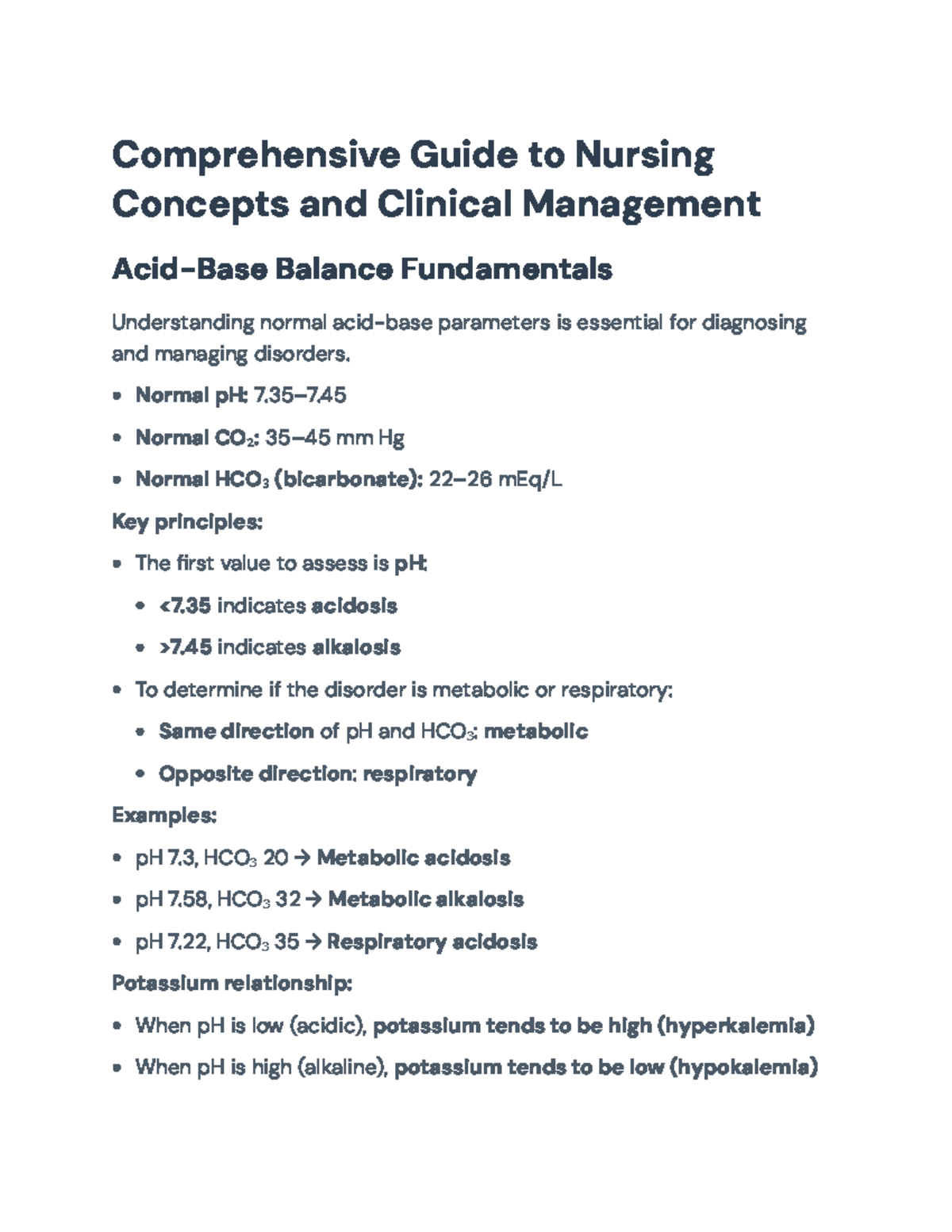 Comprehensive Nursing Concepts & Clinical Management Guide for NCLEX - Studocu