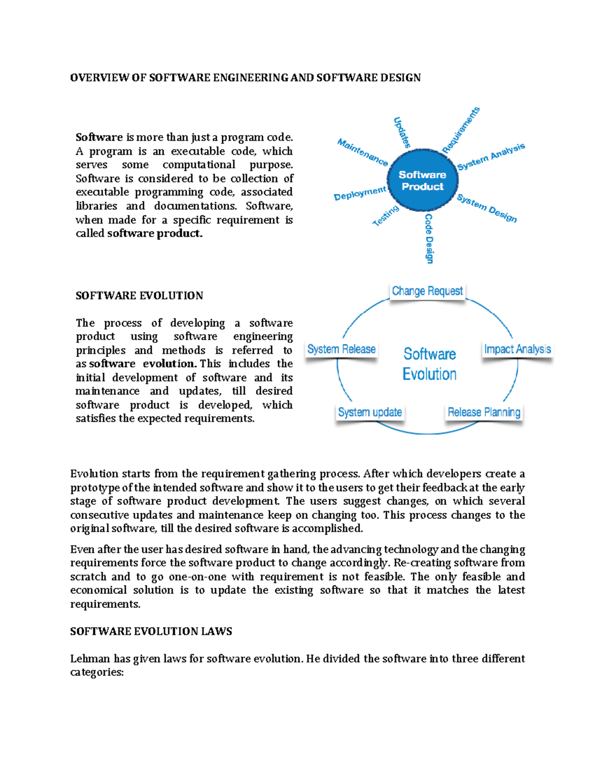 Software Design Overview and Evolution | Lesson 1 - Final Version - Studocu