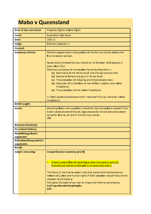 MABO CASE Final ESSAY - In what ways did Eddie Mabo assist the ...