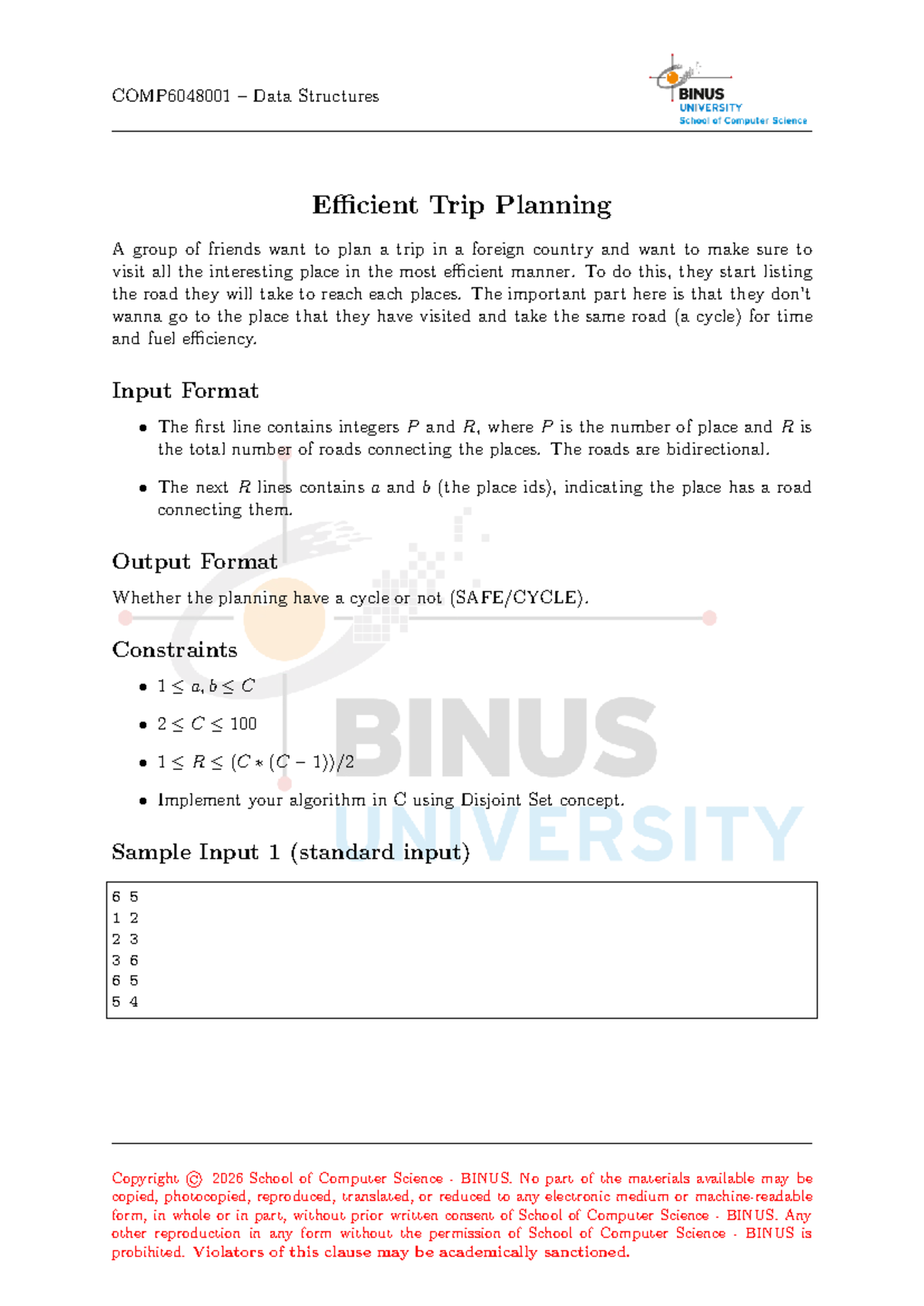 COMP6048001 Data Structures: Efficient Trip Planning Algorithm - Studocu