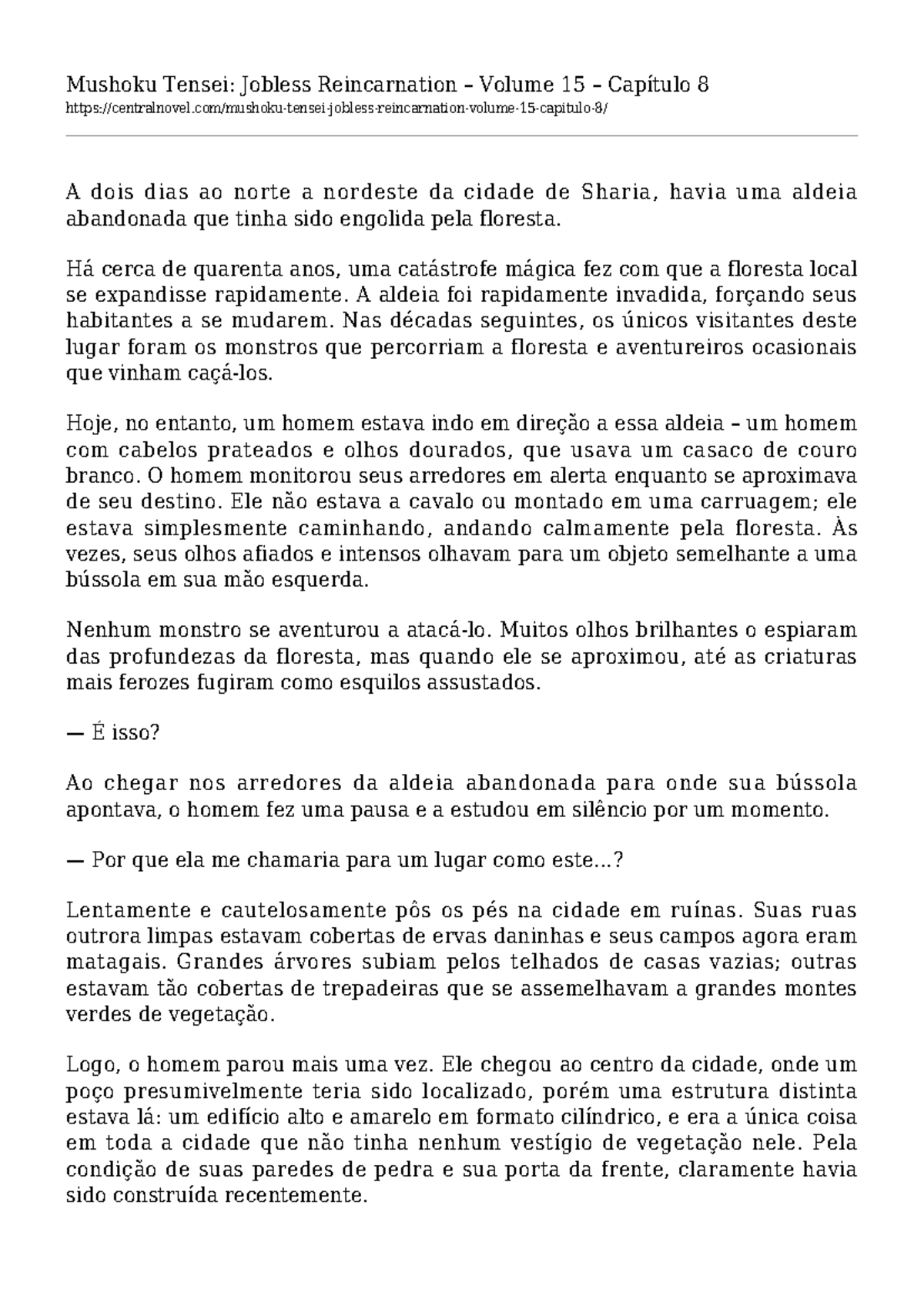 Mushoku Tensei: Jobless Reincarnation Volume 15 Capítulo 8 - A Aldeia ...