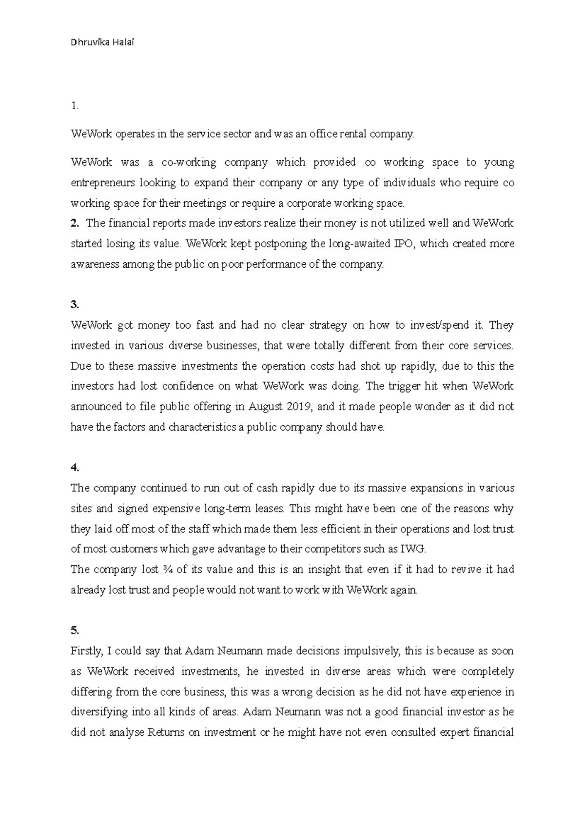 Case Study - WeWork: Analyzing the Rise and Fall of a Co-Working Giant ...