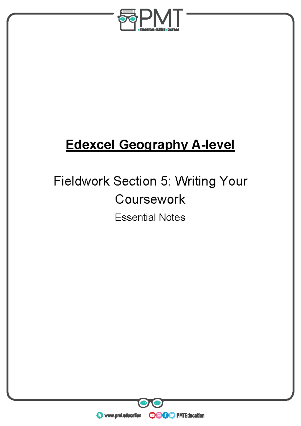 Edexcel Geography A-Level Fieldwork: Writing Your Coursework Guide ...