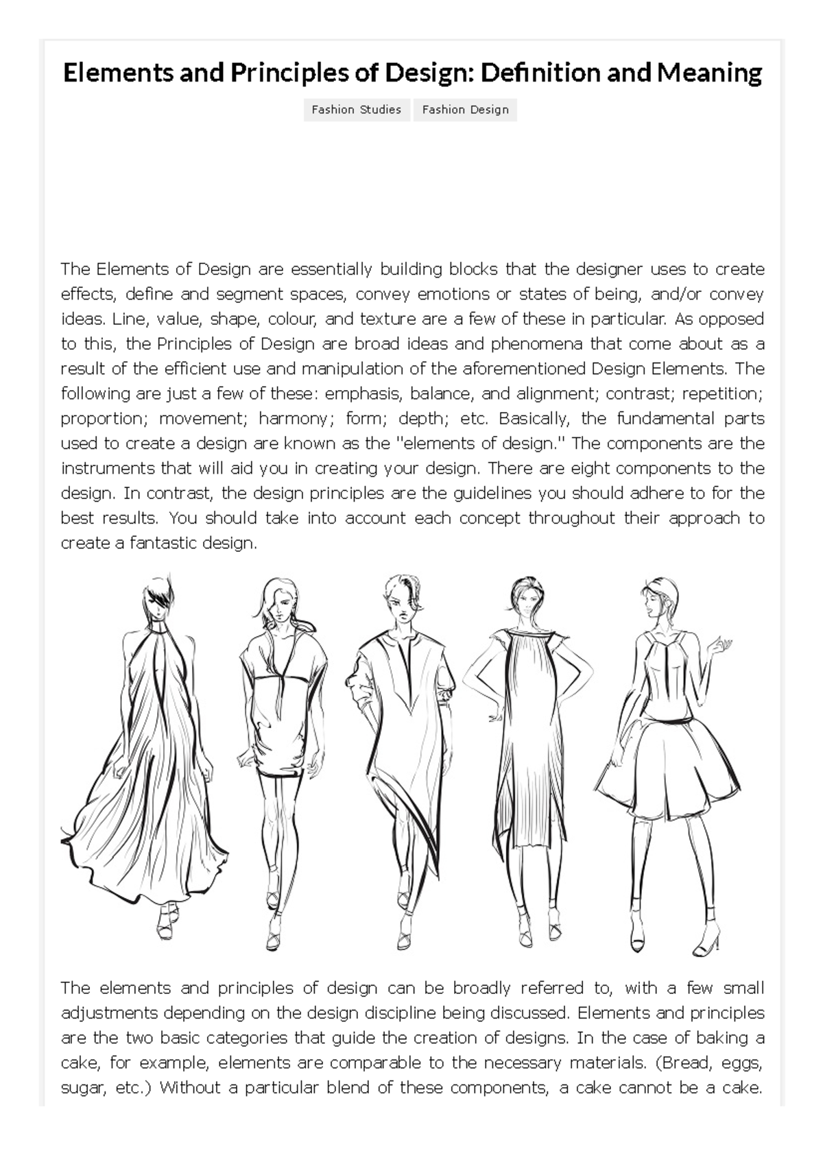 Elements and Principles of Design Definition and Meaning - Line, value ...