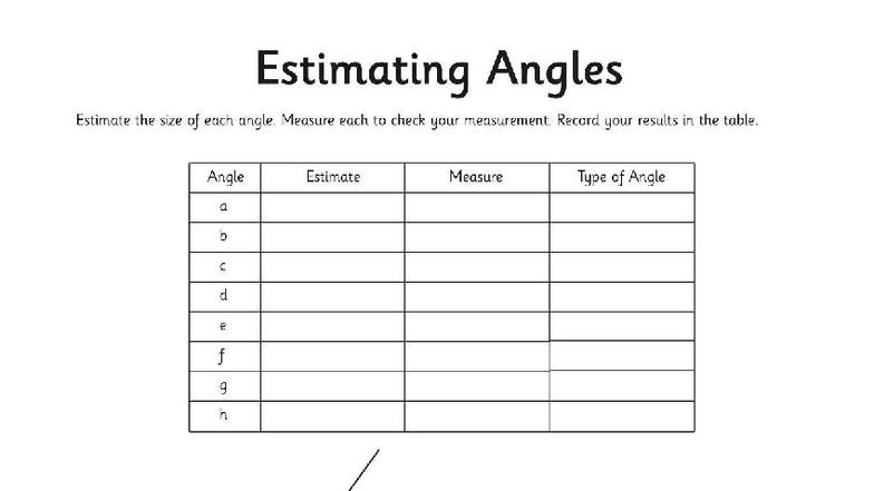 Worksheet 1-đã gộp - tai lieu - Estimating Angles Estimate the size of ...