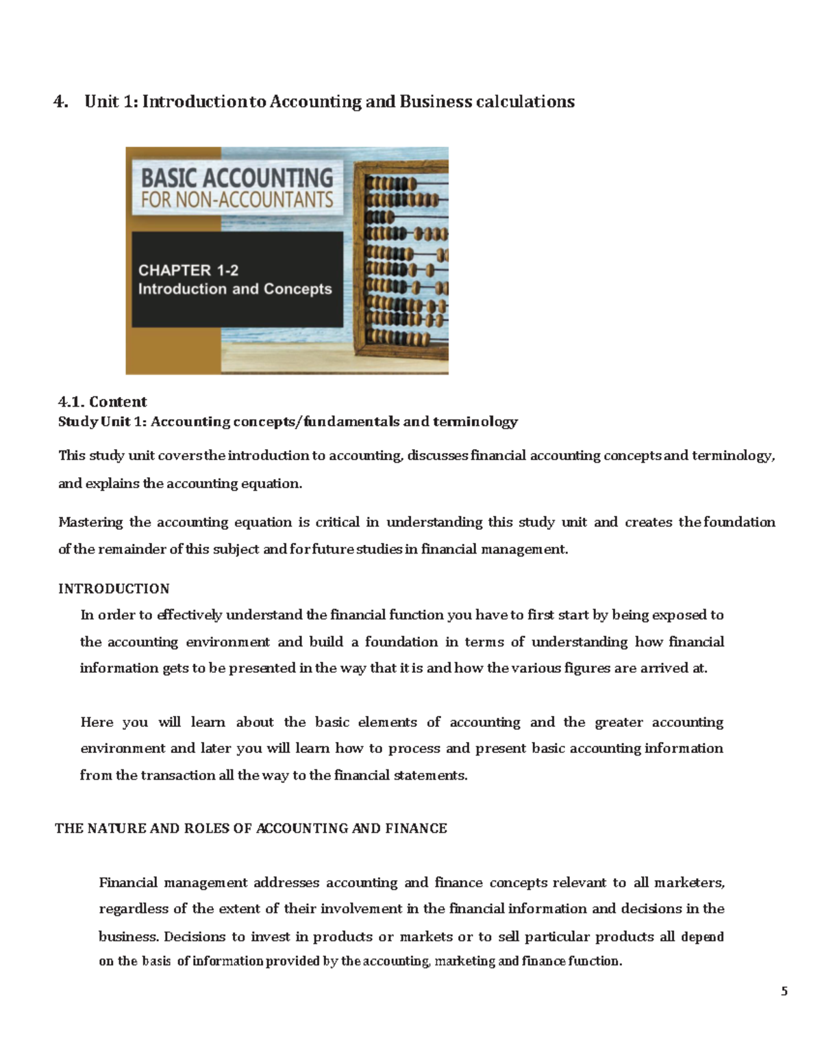 Study pack Retail Financial Management 1 RFM 150S - 5 4. Unit 1 ...