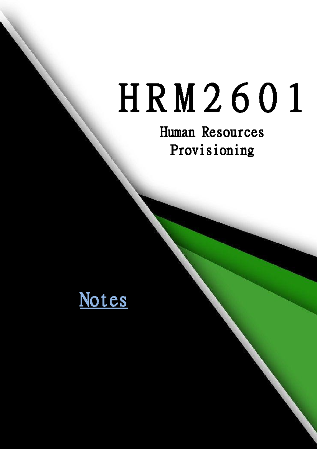 HRM2601 Final Exam Study Notes: Human Resource Management Overview ...