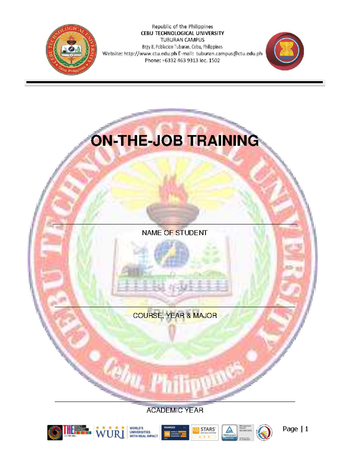 OJT Journal Guidelines for BSIT, BSICT, BSGD, BSMx Students - Studocu