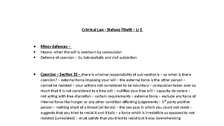Criminal Law - Filletti - Lr 5 - Criminal Law - Stefano Filletti – Lr 5 ...