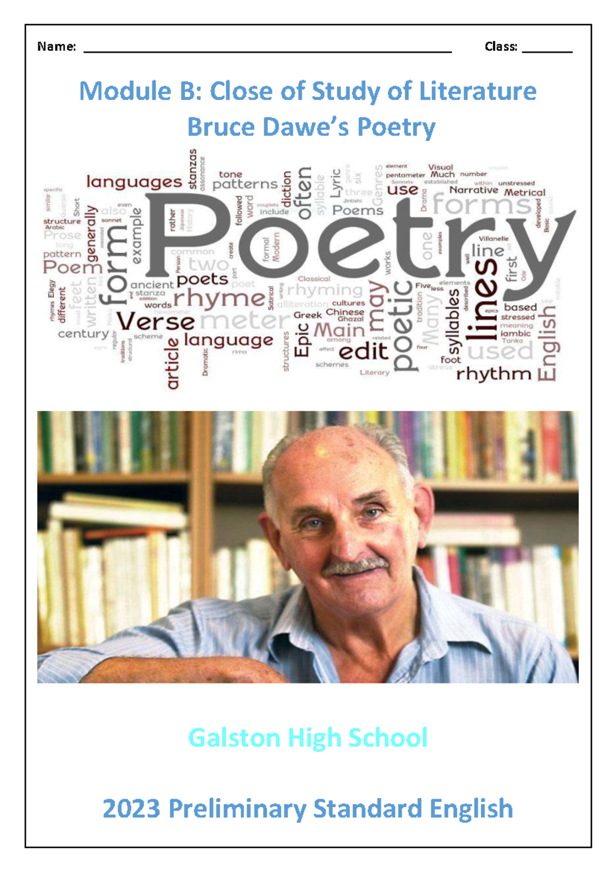 Yr 11 Mod B: Close Study of Literature - Bruce Dawe Analysis Guide ...