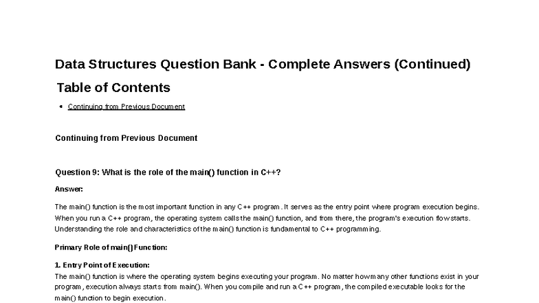 DSA 2 - Comprehensive Data Structures Question Bank with Answers - Studocu