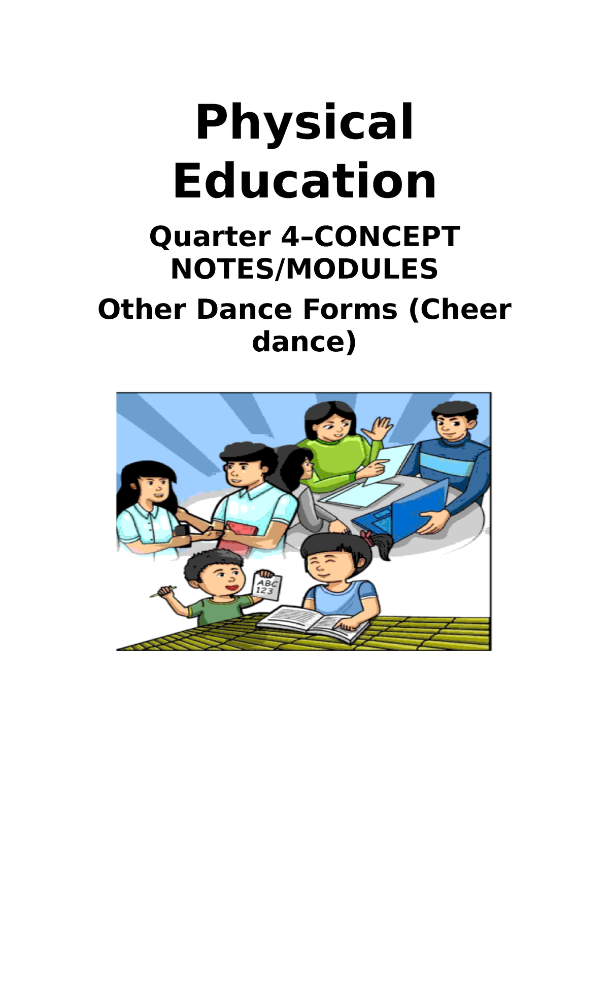 Cheer Dance Concept Notes - P.E. 10 Module 4 (Q4) - Studocu