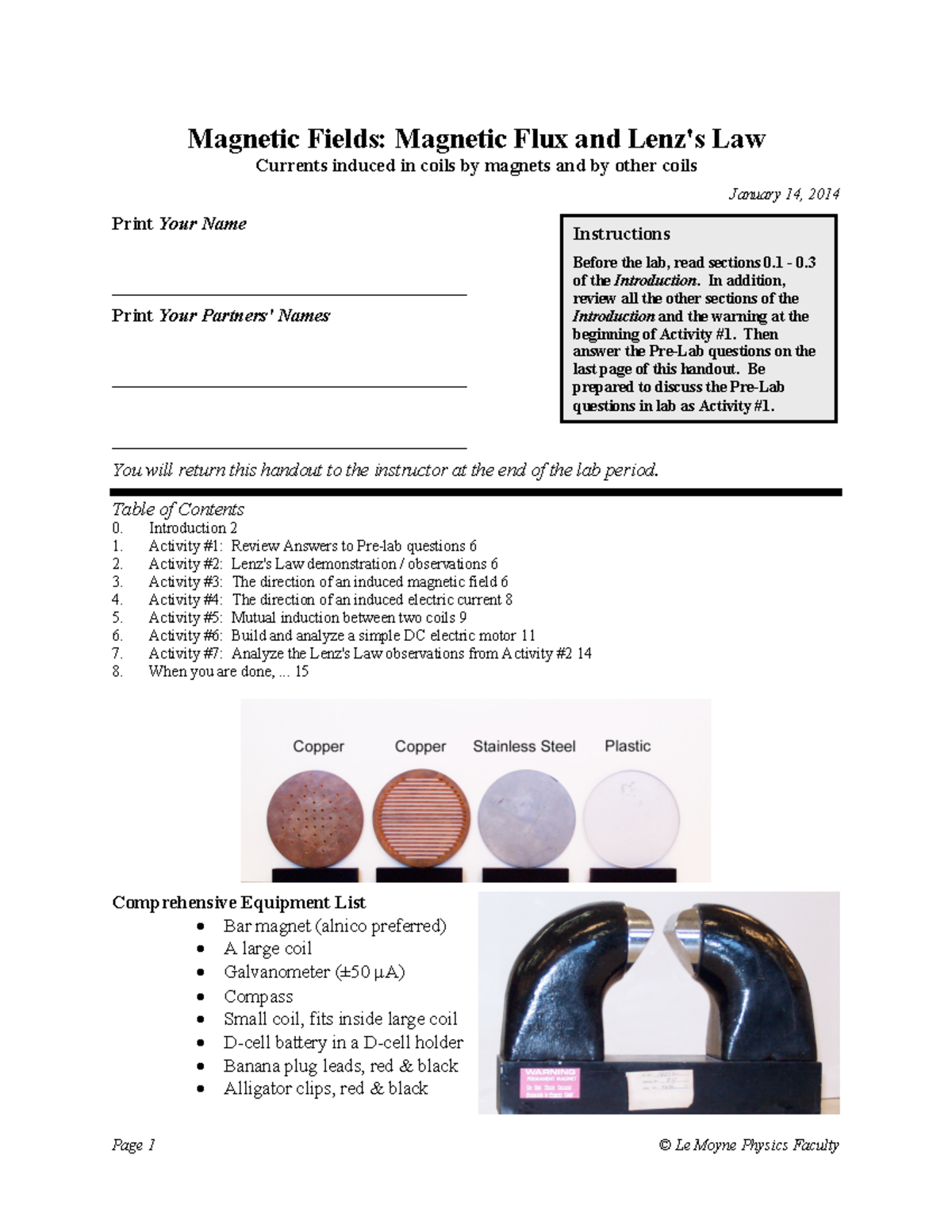 11 Magnetic Fields-Lenzs Law - Currents induced in coils by magnets and ...