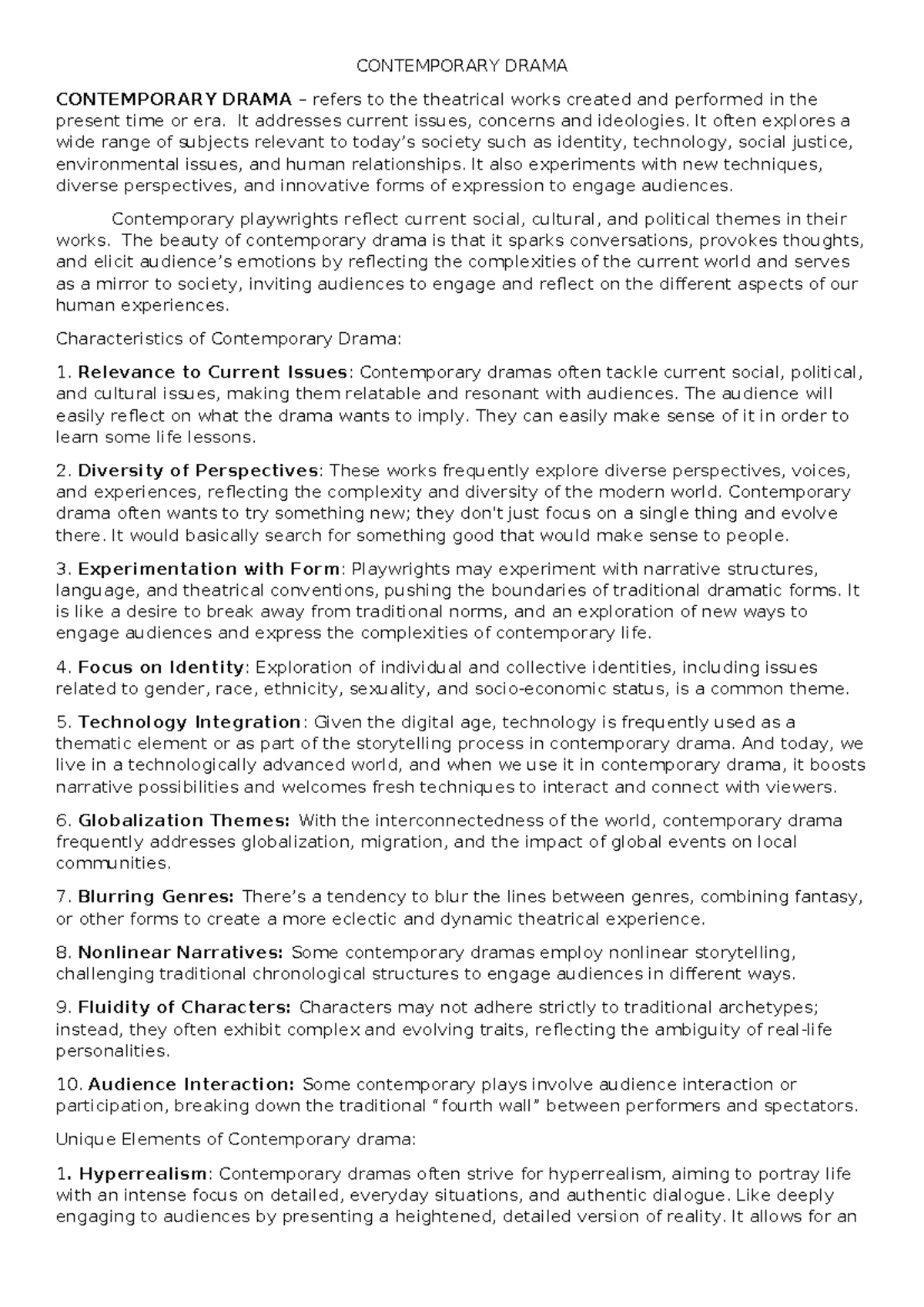 Contemporary Drama: Exploring Modern Themes & Theatrical Innovations ...