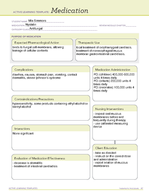 Drug Card Template - drug cards pharm - ACTIVE LEARNING TEMPLATES ...