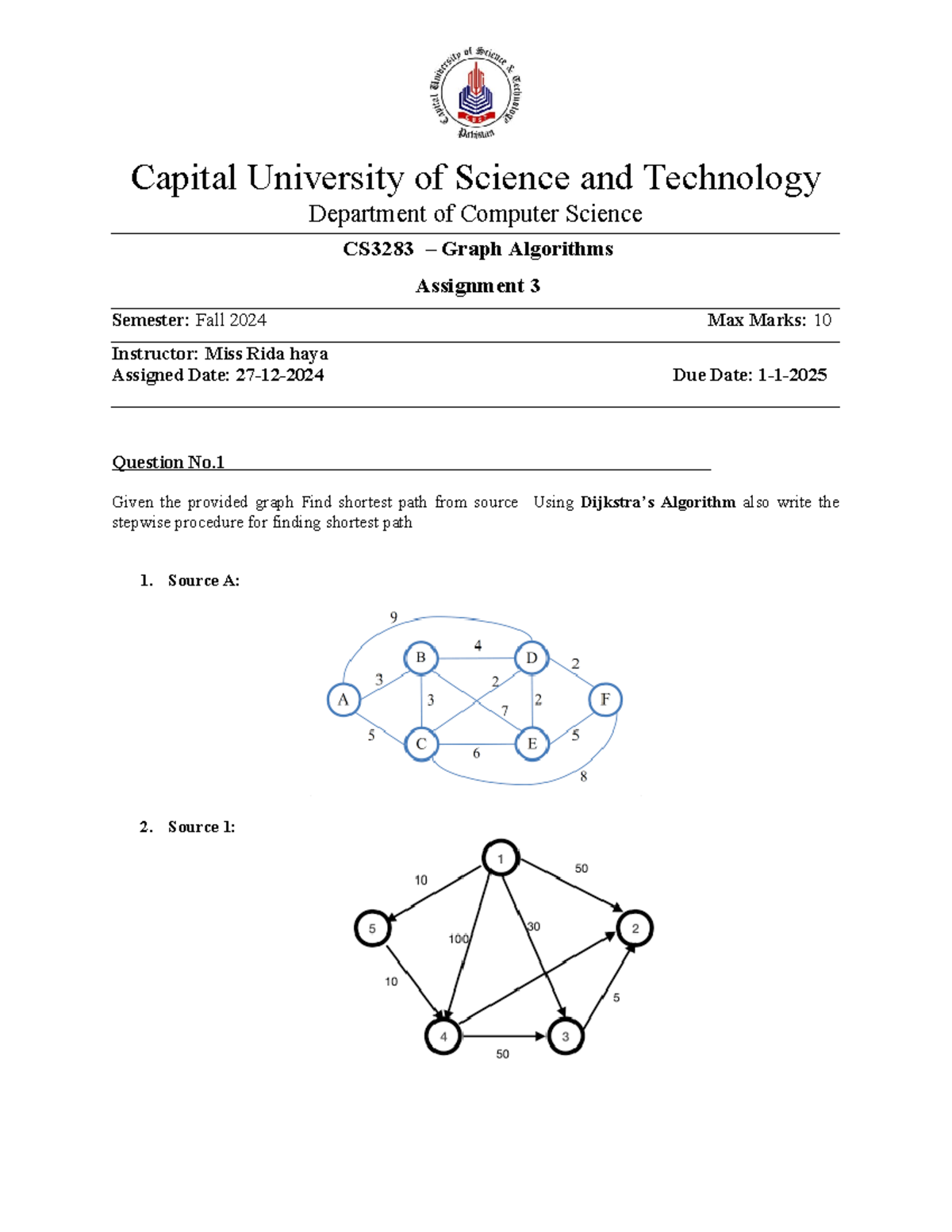 Assignment 3 - graph algorithm - Civil engineering drawing and graphics ...