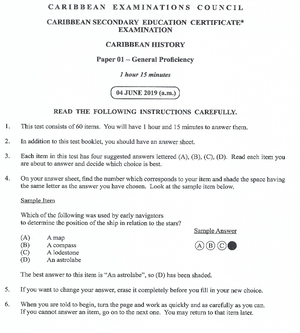 Sample of SBA - A summary of the 1st draft of a CSEC History ...