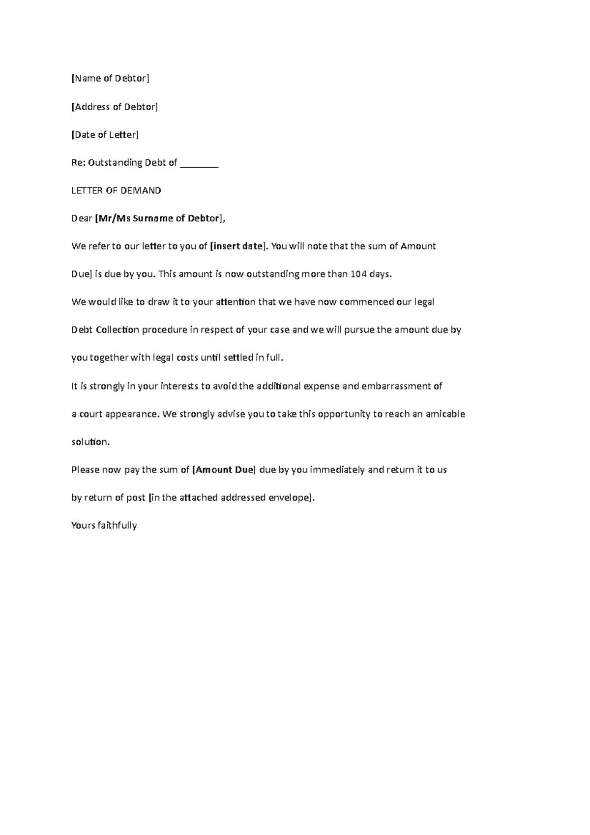 Comprehensive Legal Documents: Letter of Demand and Wills - Studocu