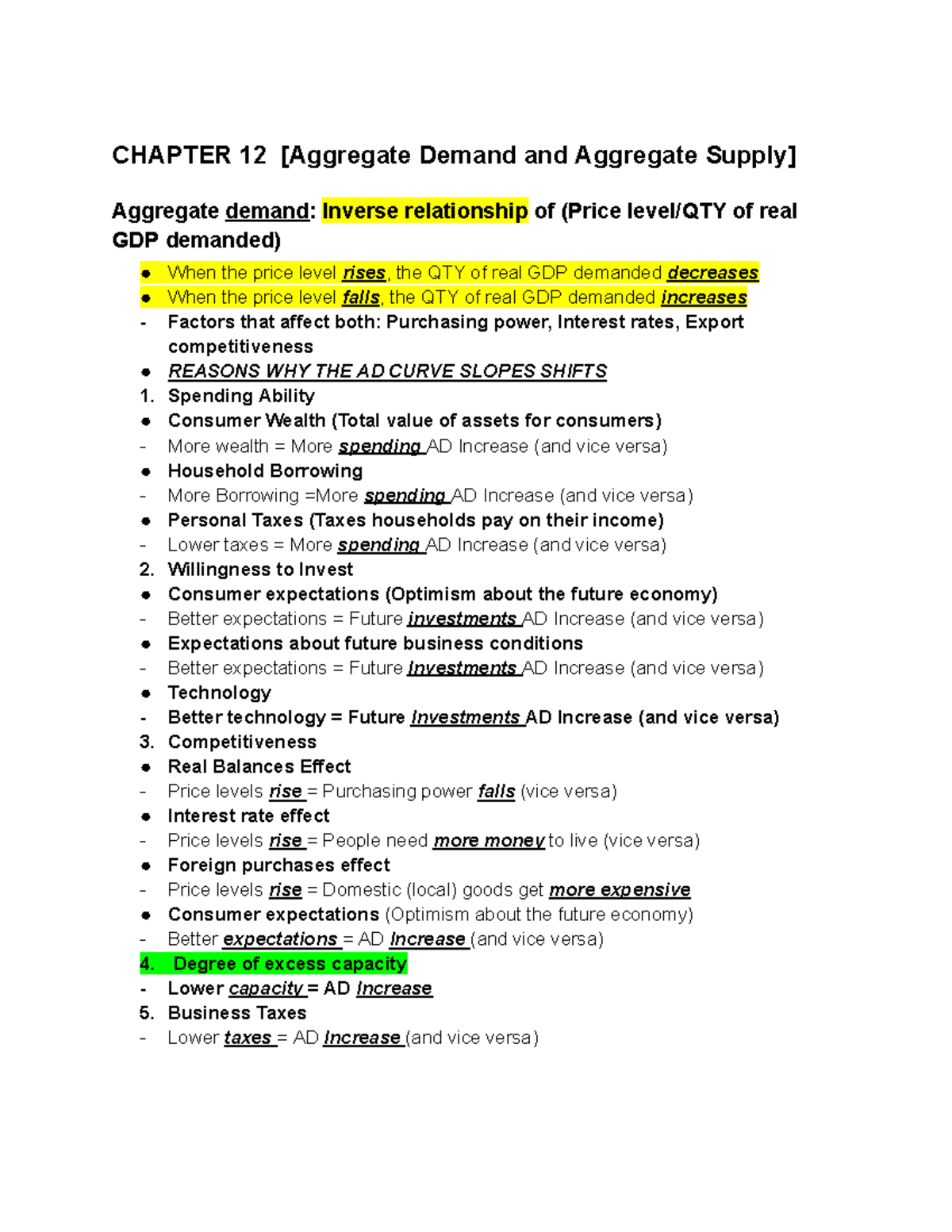 ECN 204 Final Exam Notes: Demand, Aggregate Supply, and Money - Studocu
