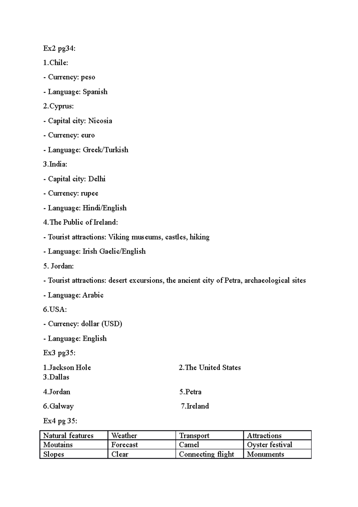 11203957 Nguyen THU TRA - Ex2 pg34: 1: Currency: peso Language: Spanish ...
