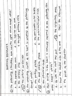 Nursing 866 QUIZ 11 - Fhfjfjf - MCQs From Clinical Anatomy SNELL ed. 9 ...