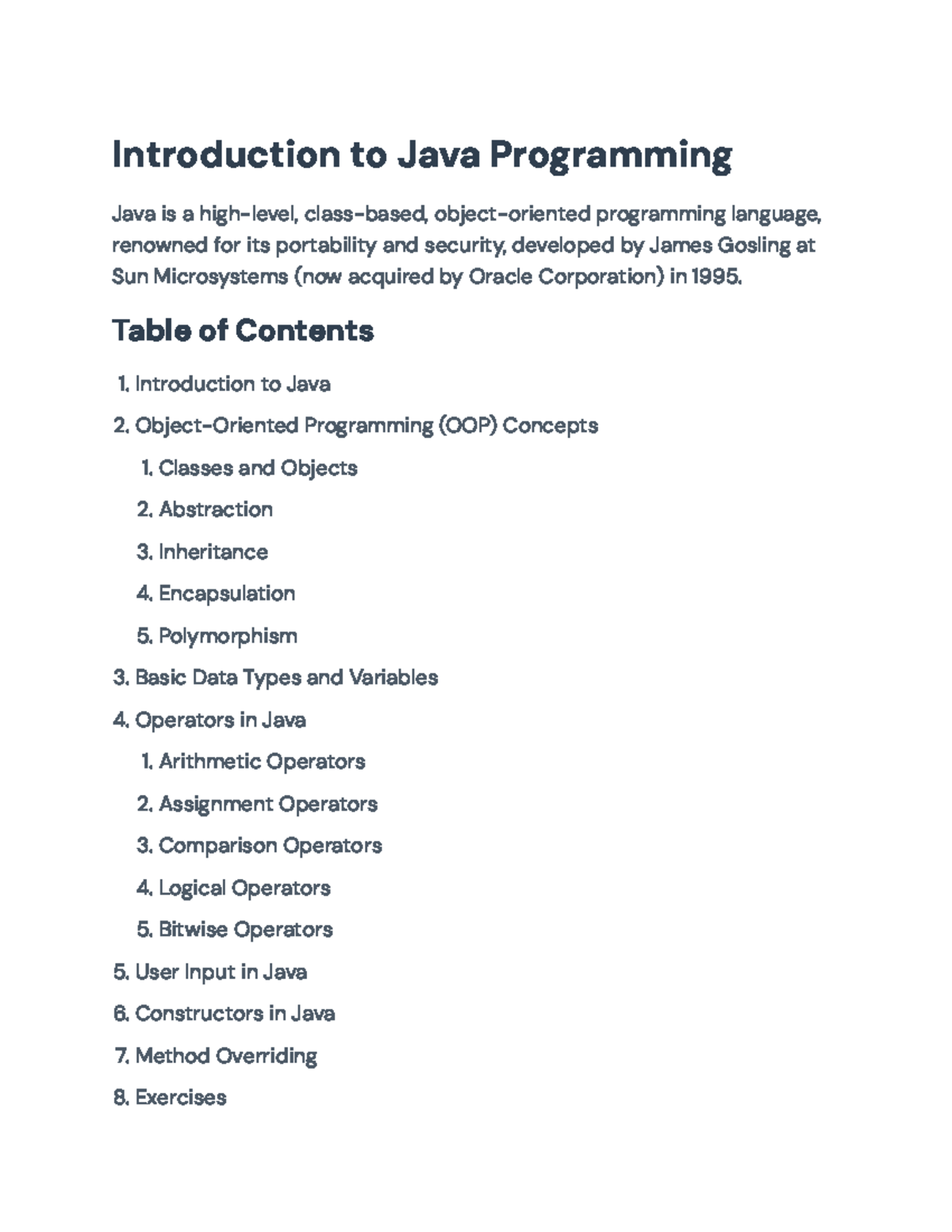 Java Programming Essentials: OOP, Data Types, and Constructors ...