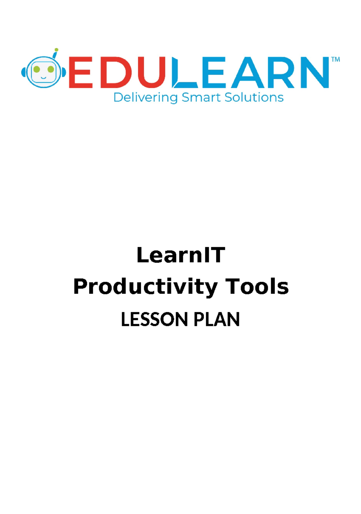 Lesson 1: Exploring Productivity Tools - LP - Studocu