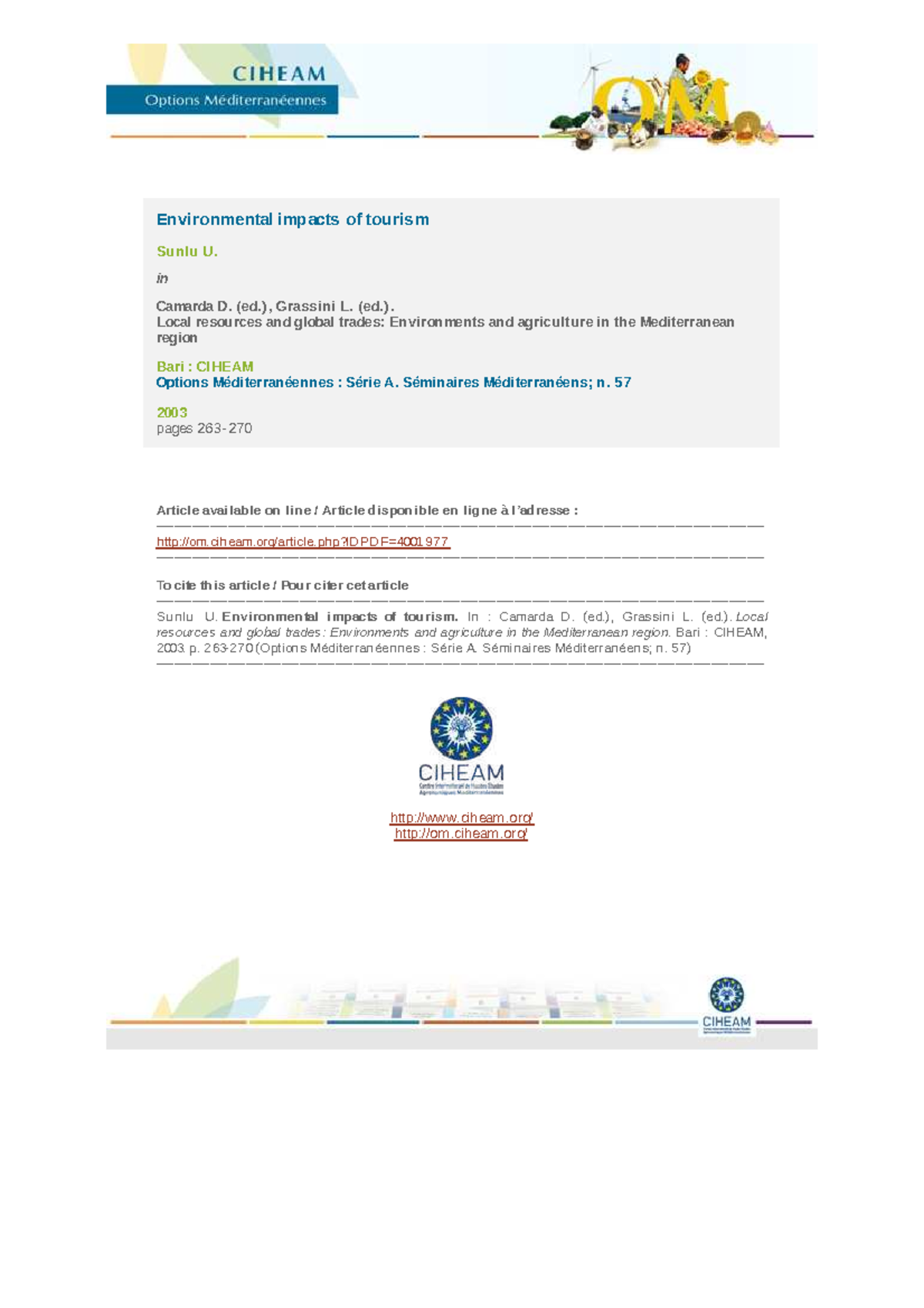 Environmental Impacts of Tourism: Insights and Solutions for ...