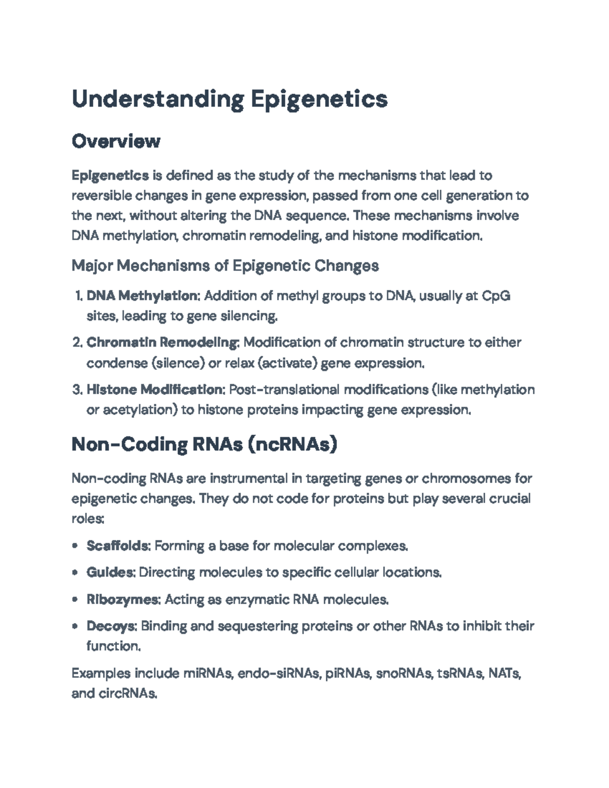 Understanding Epigenetics: Mechanisms, Applications, and Health Impact ...