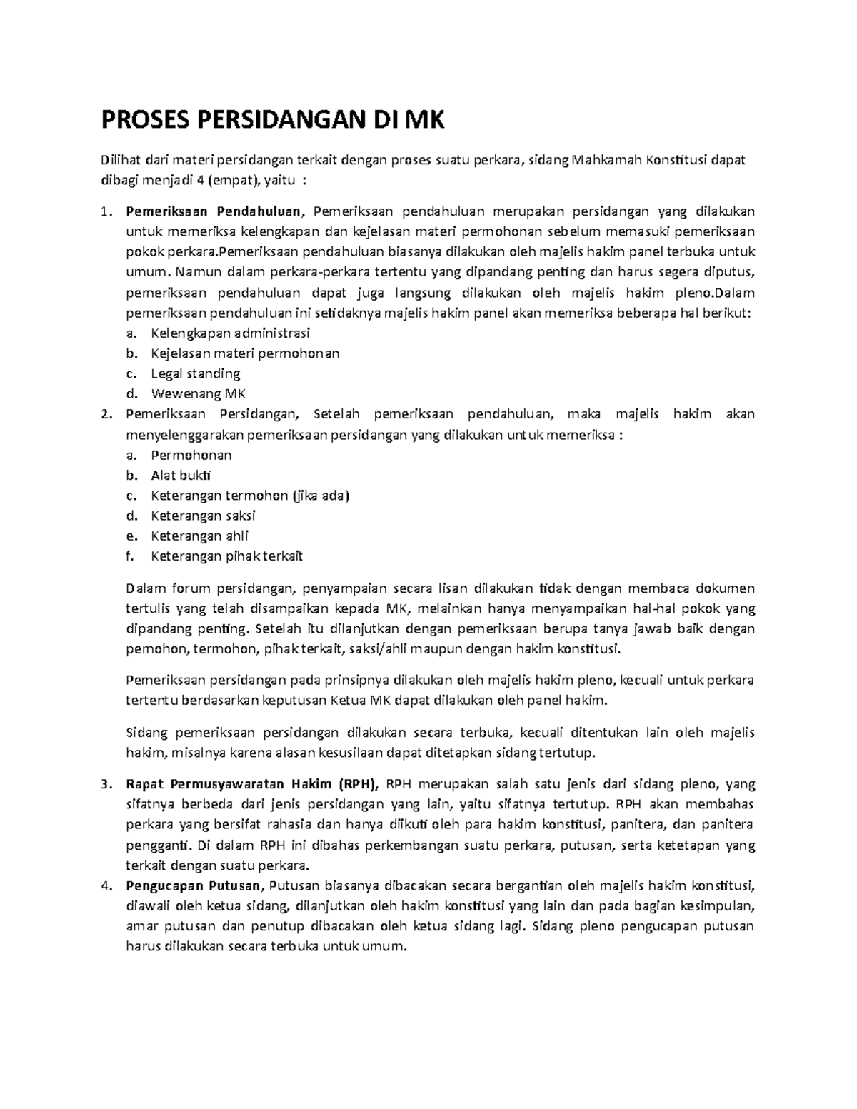 Proses Persidangan Mahkamah Konstitusi: Panduan Lengkap dan Detail ...