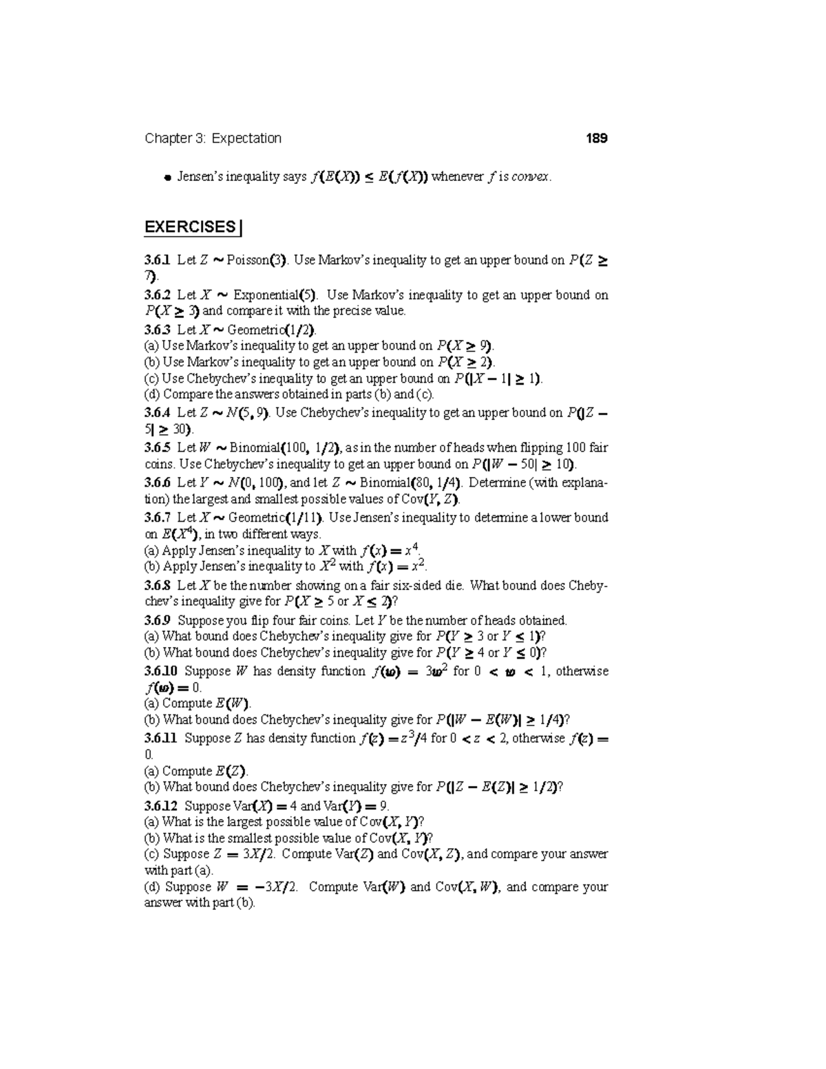 Chapter 3: Expectation Inequality & Exercises (Calc 102 Notes) - Studocu