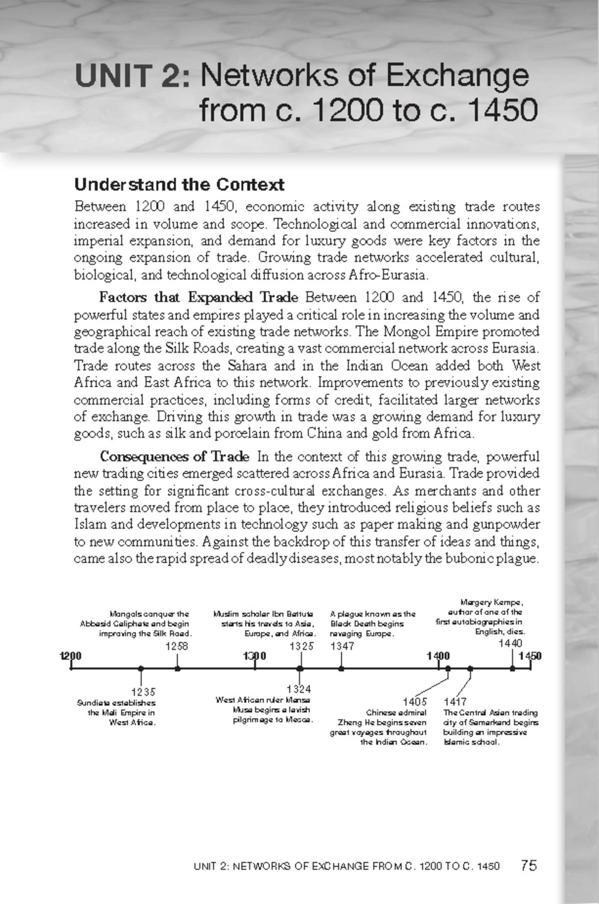 UNIT 2: Networks of Exchange (c. 1200 - c. 1450) - Trade Dynamics and ...
