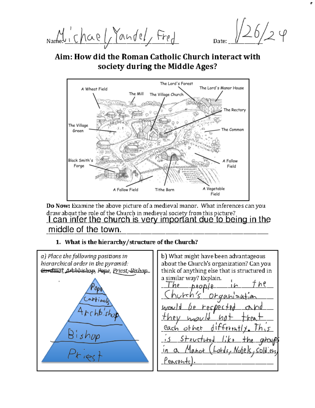 Catholic Church in the Middle Ages: Interactions & Influences (HIST 101 ...
