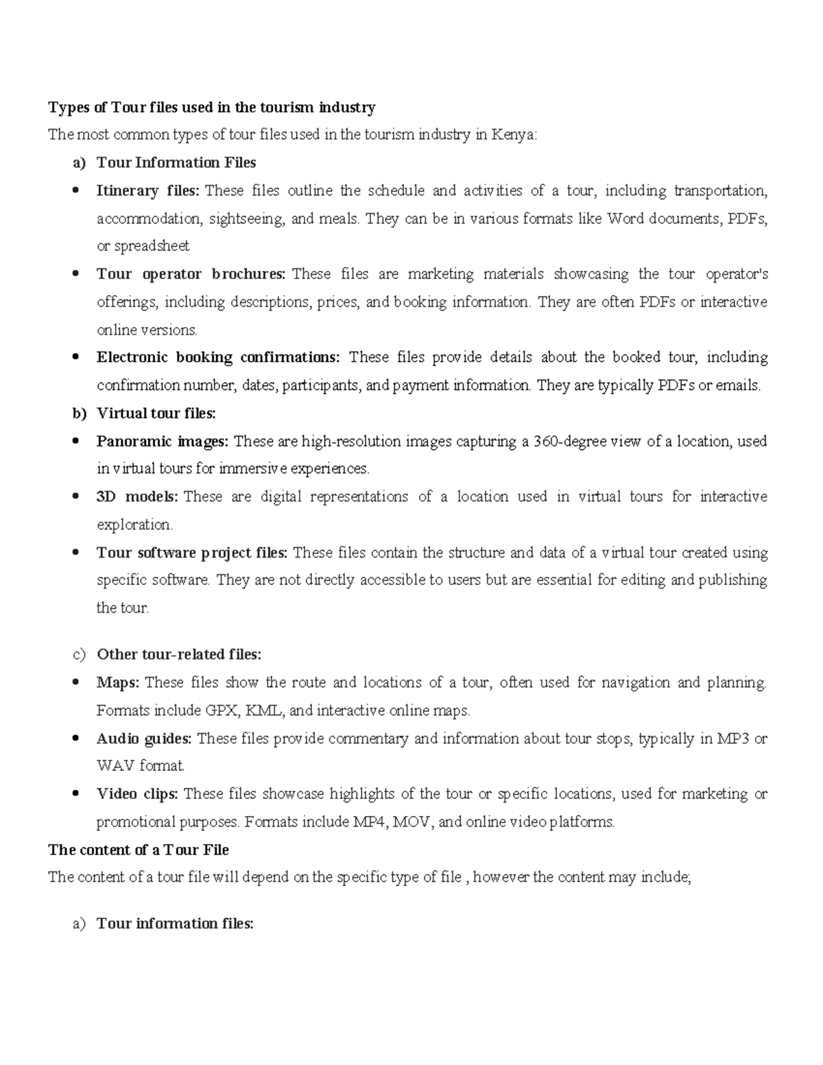 Types of Tour Files in the Tourism Industry: A Comprehensive Guide ...