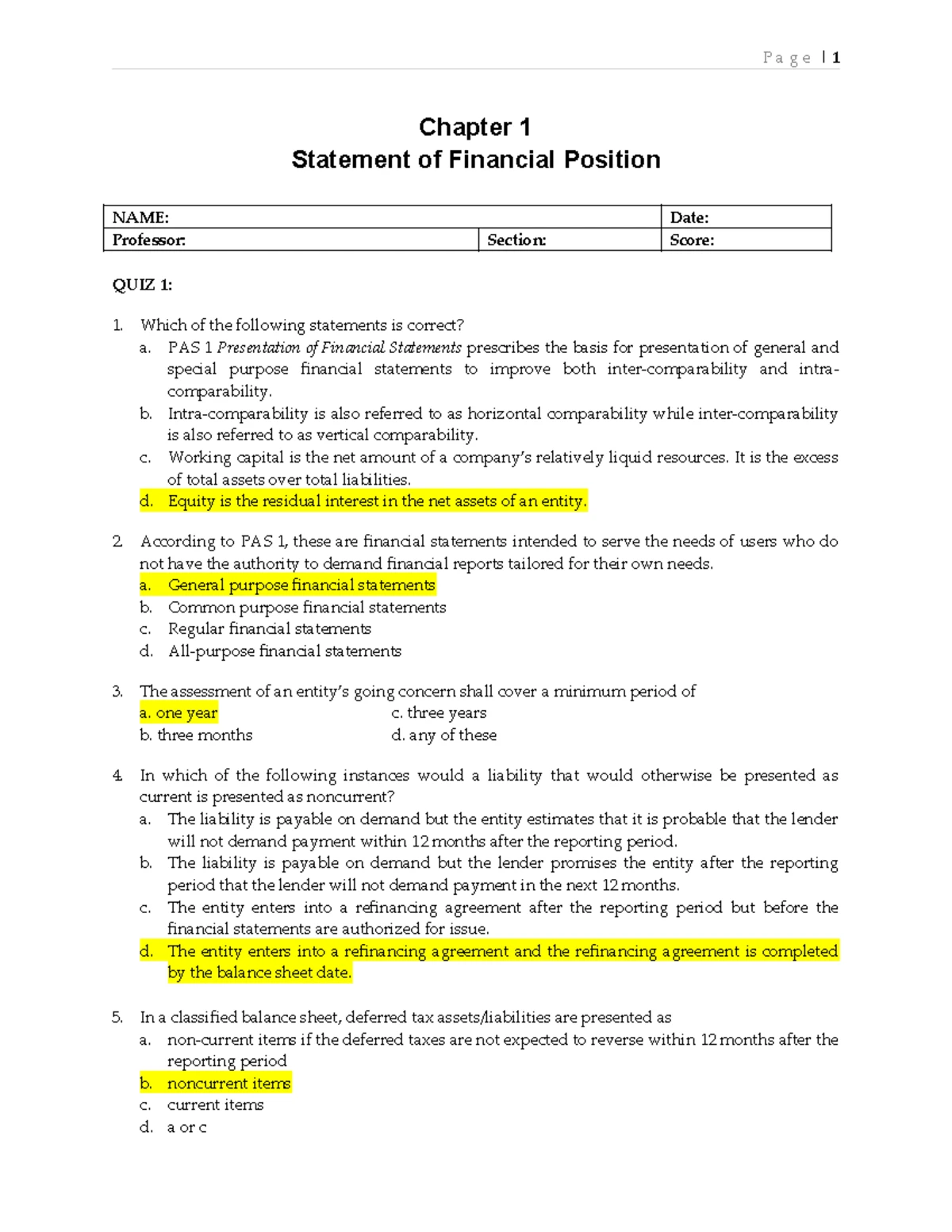 Questions and Solutions on Balance Sheet as per Companies Act 2013 ...