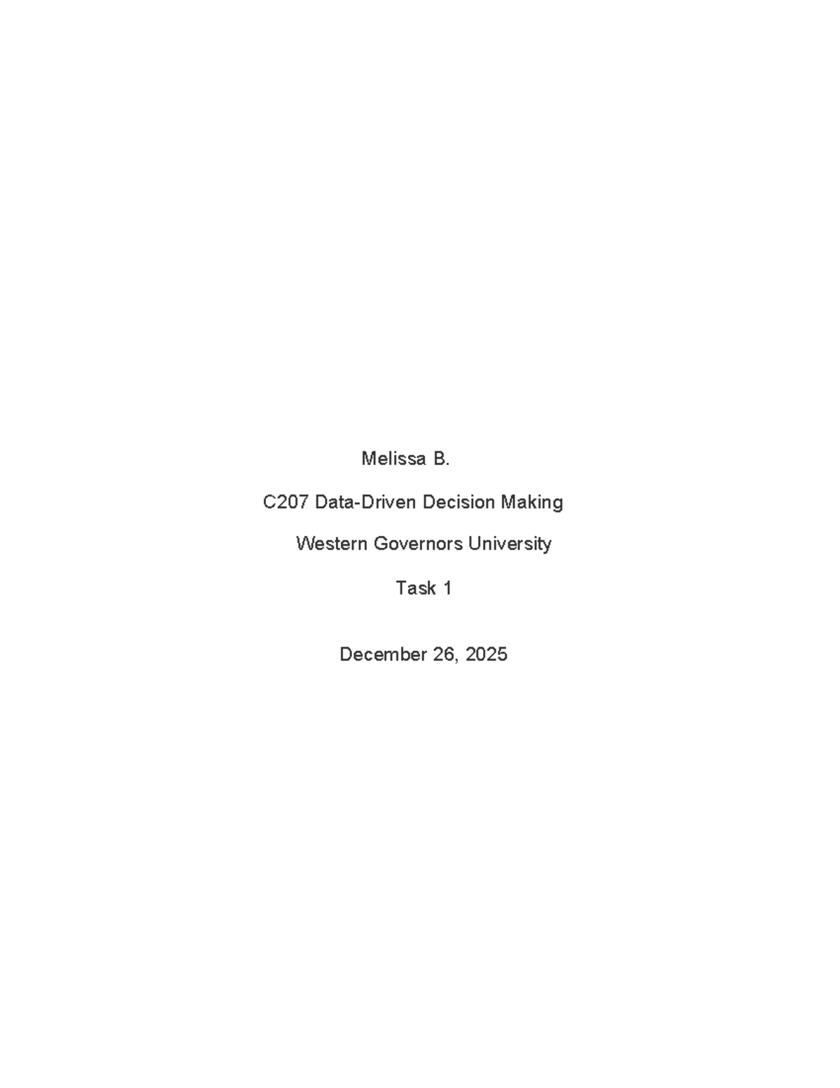 C207 Task 1 Final Analysis: Nurse Wellness Program & Retention - Studocu