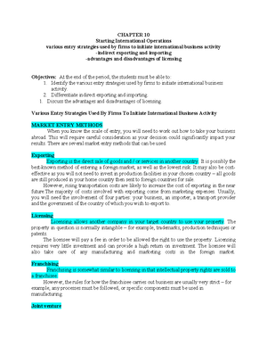 International Business and Trade Activity 1 - ACTIVITY 1 How is global ...
