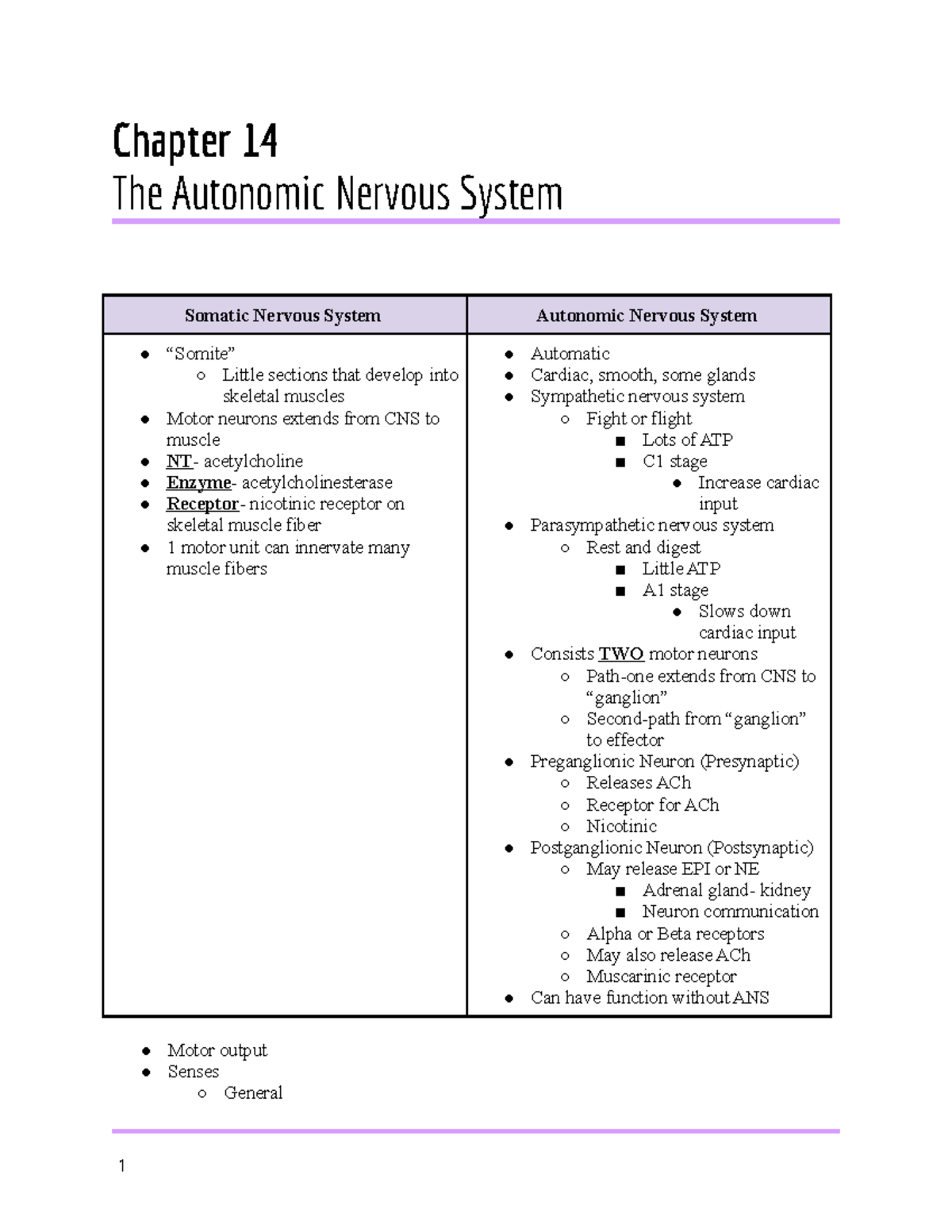A & P Chapter 14 – Understanding the Autonomic Nervous System - Studocu