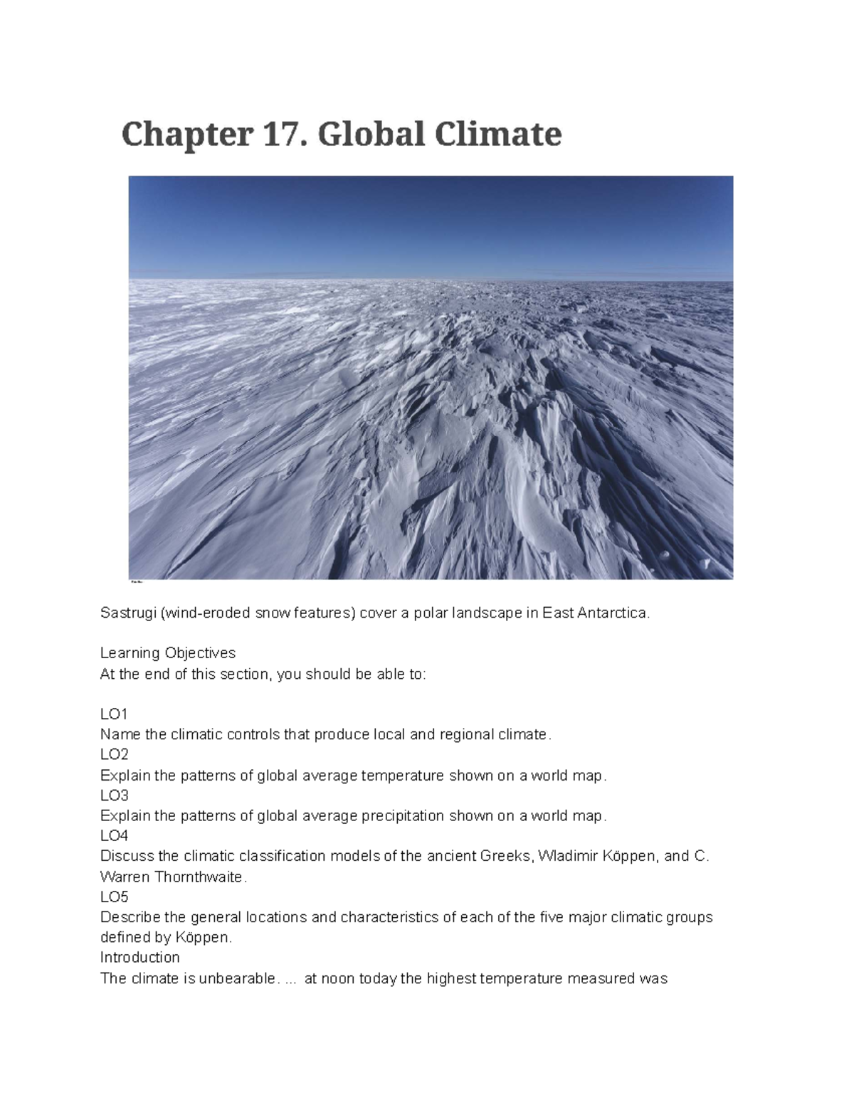 Climate Patterns and Classification - Chapter Overview - Studocu
